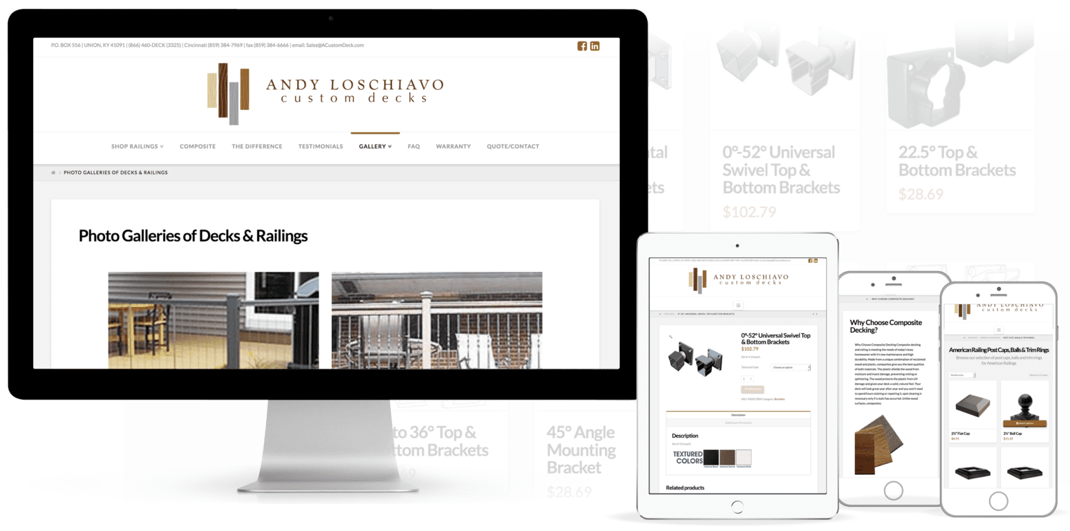 Construction Website Design for Cincinnati-based Deck Building Company