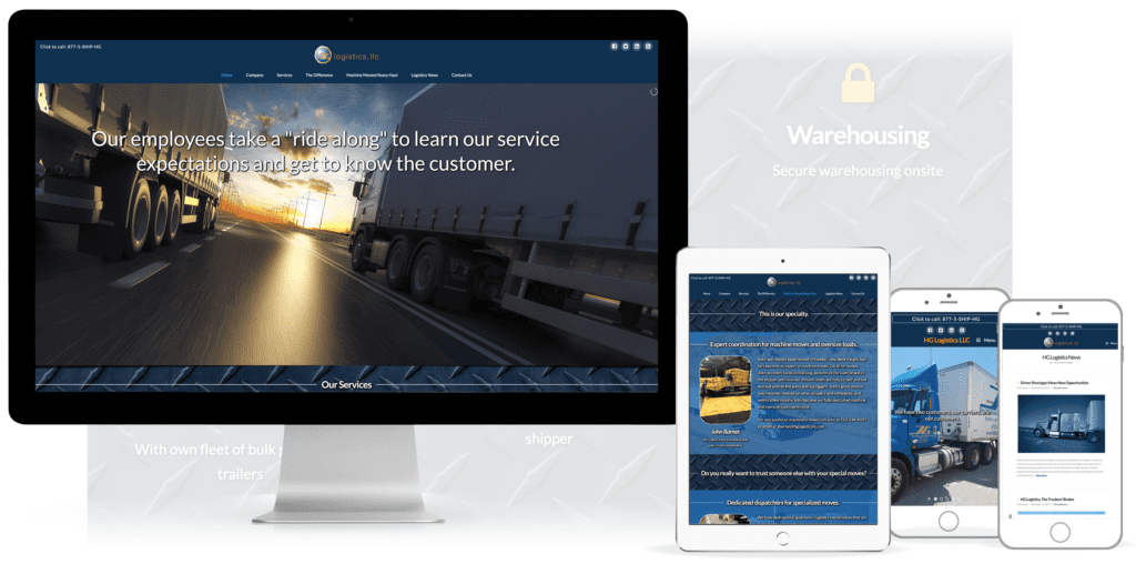 Logistics Website Design for Cincinnati-based Trucking Company